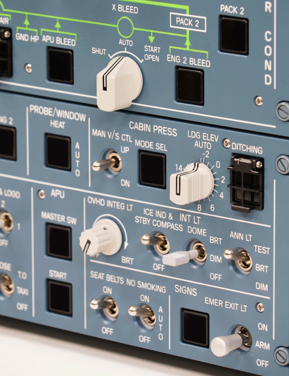 A32X Overhead Components for Airbus A320 cockpit builders.– SKALARKI electronics Ltd